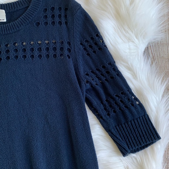Milly | Sweaters | Milly Navy Cut Out Sweater | Poshmark